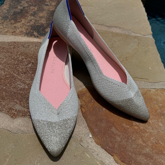 Rothy's | Shoes | Rothys The Point Diamond Metallic Sz 9 Exc | Poshmark